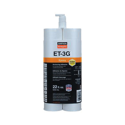 Simpson Strong-Tie® ET-3G™ ET3G22-N Epoxy Adhesive, Side-By Simpson Strong-Tie® ET-3G™ ET3G22-N Epoxy Adhesive, Side-By