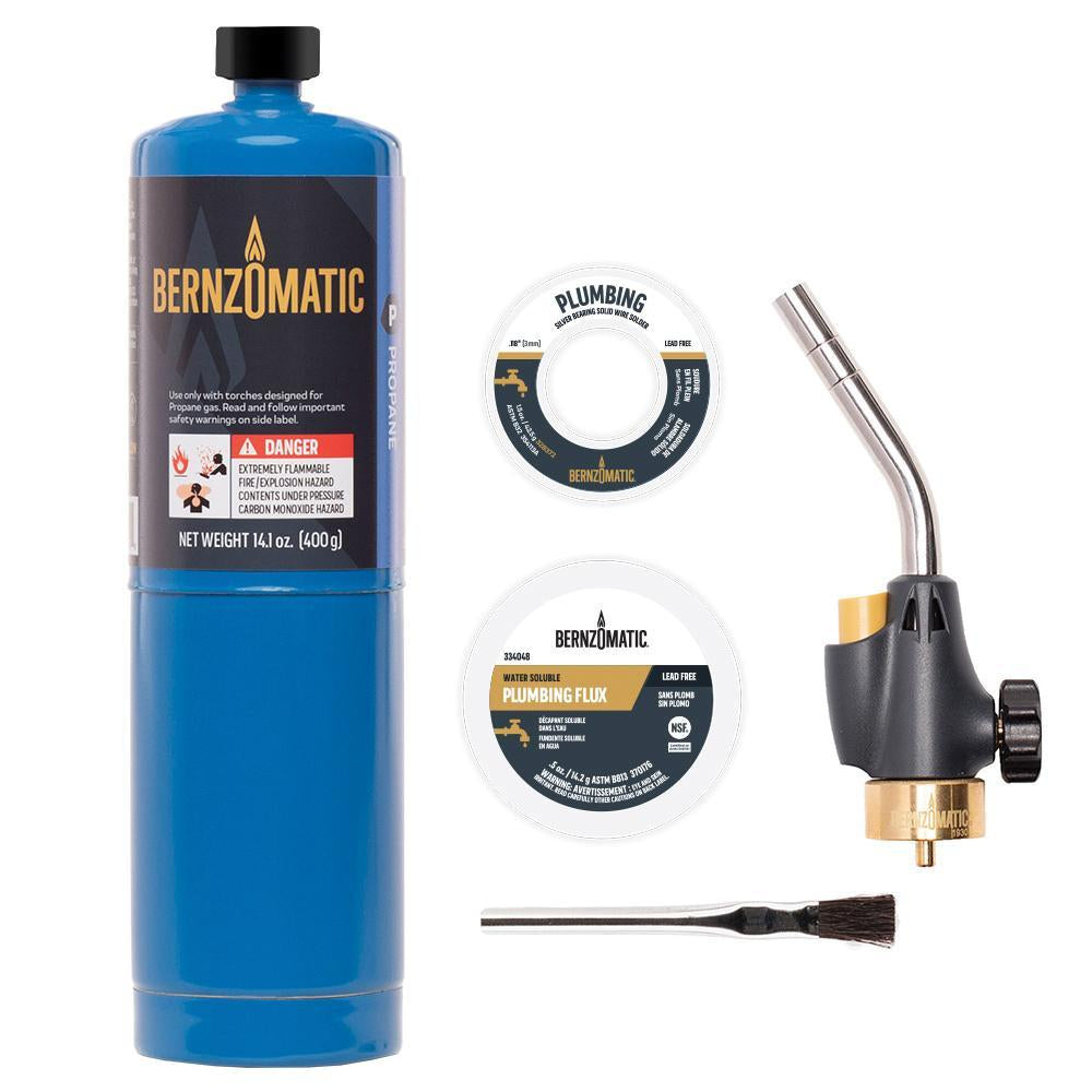 BernzOmatic® WPK2301 Utility Torch Plumbing Kit, Propane Gas, Adjustab ...