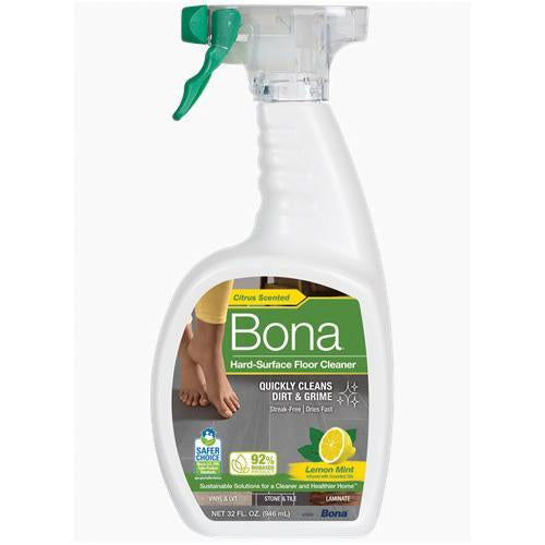 Bona® WM700051224 Hard-Surface Floor Cleaner, 32 oz, Spray Bottle, Liq ...